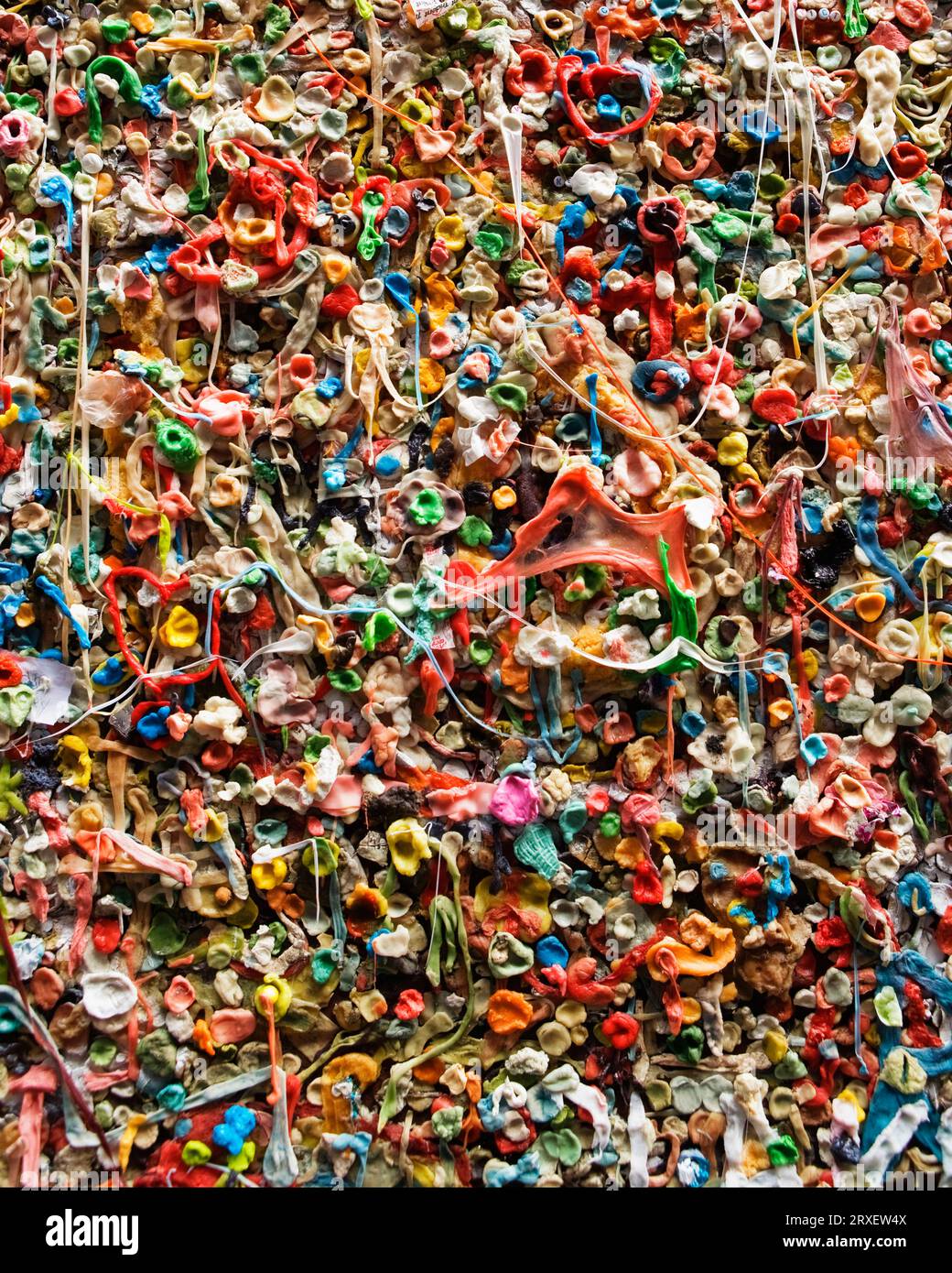 Chewing gum stuck to a wall Stock Photo - Alamy
