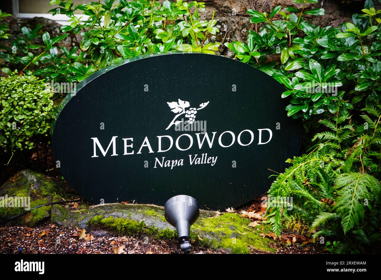 Meadowood Resort and Spa sign Stock Photo - Alamy