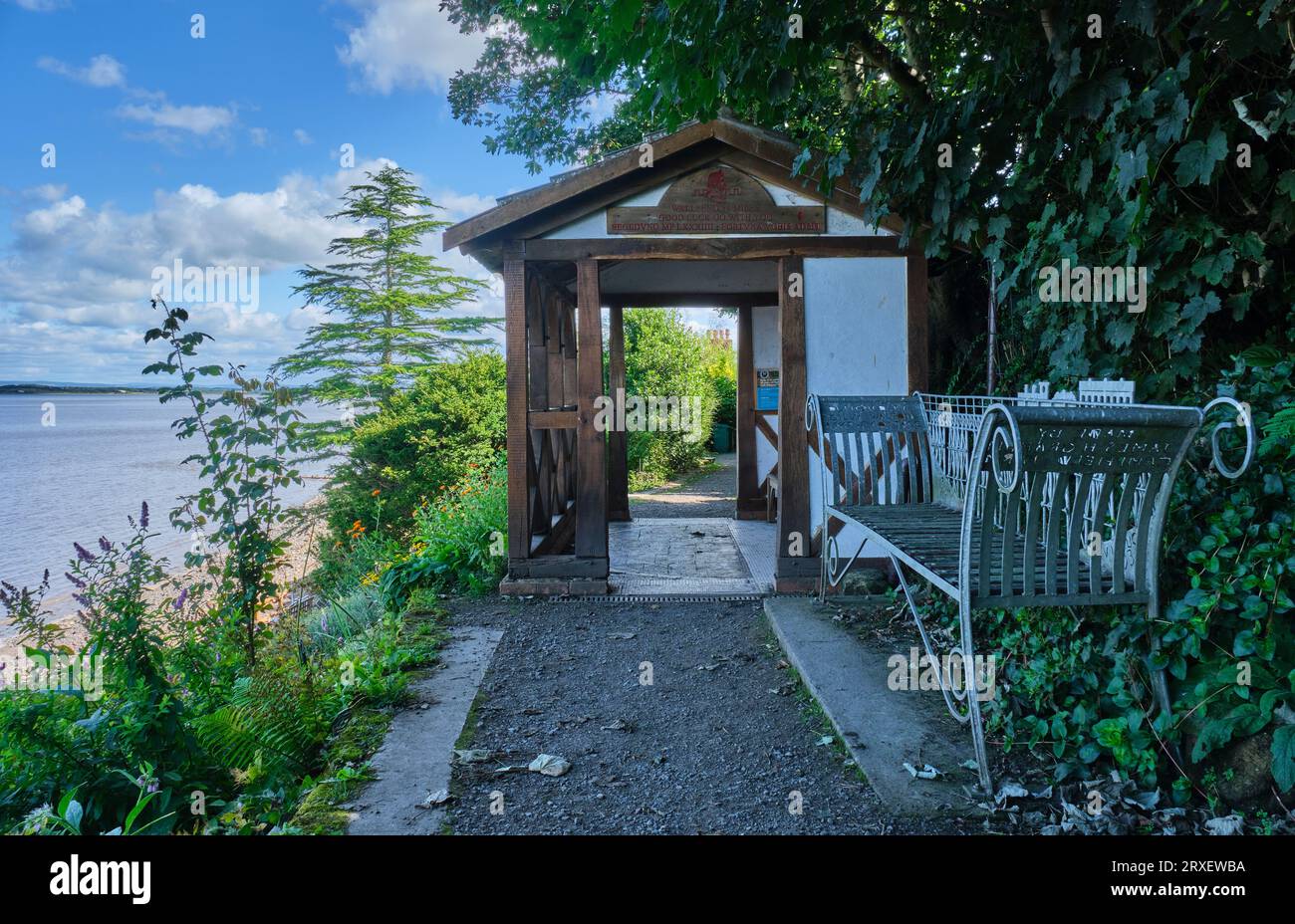 Banks Promenade, start of Hadrian's Wall National Trail at Bowness on ...