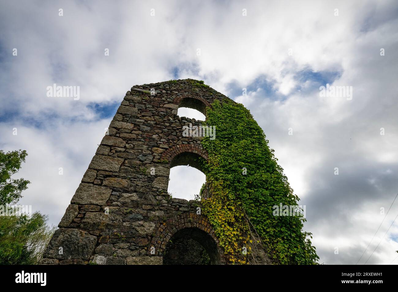 DERELICT TIN MINES CARN BREA TIN MINING RUINS WEST BASSET STAMPS Stock ...