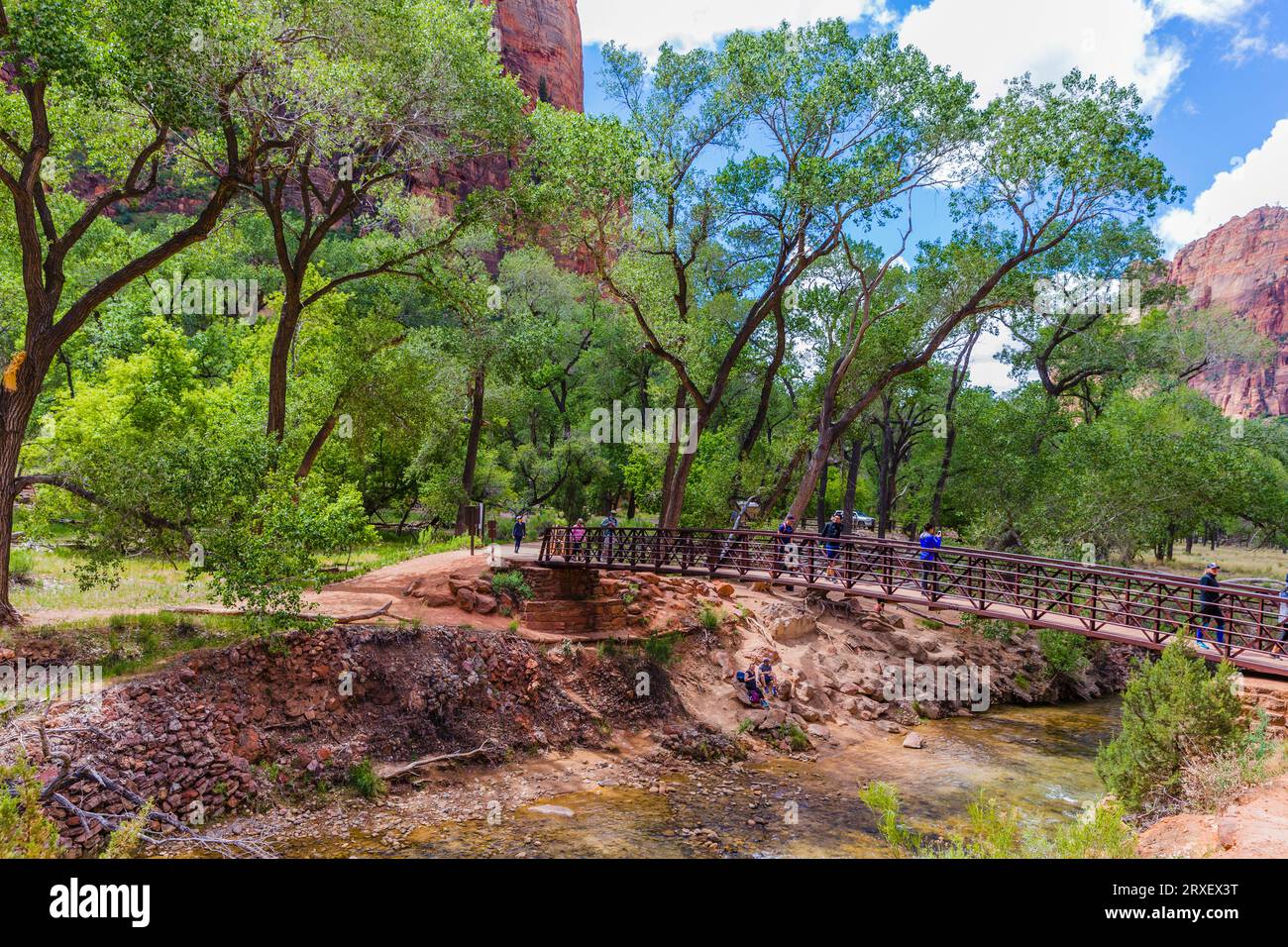 Group hikers crossing scenic hi-res stock photography and images - Alamy