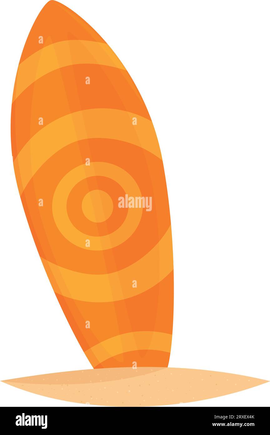 surfboard stuck in the sand summer vacation Stock Vector Image & Art ...