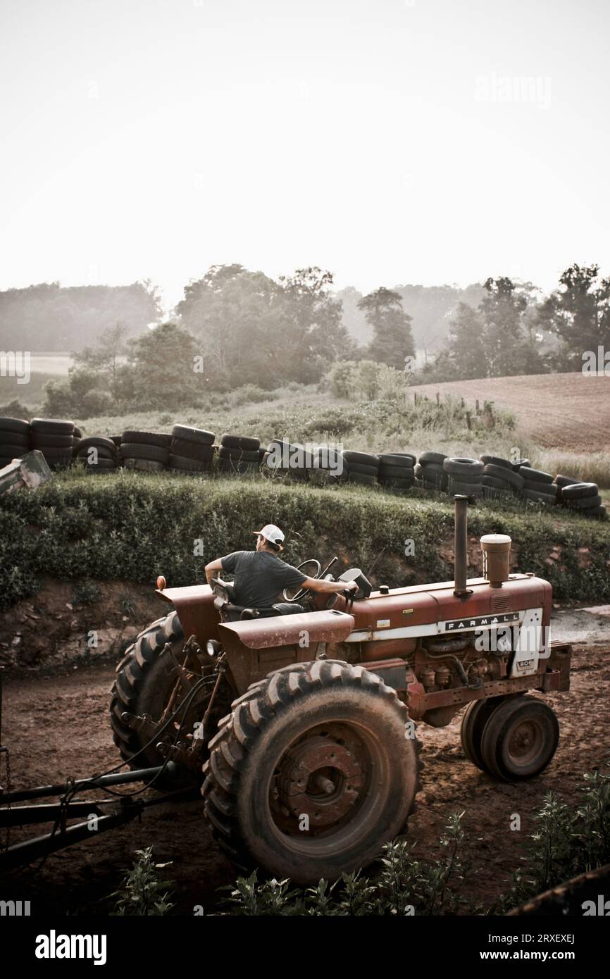Man working dairy farm field hi-res stock photography and images - Alamy