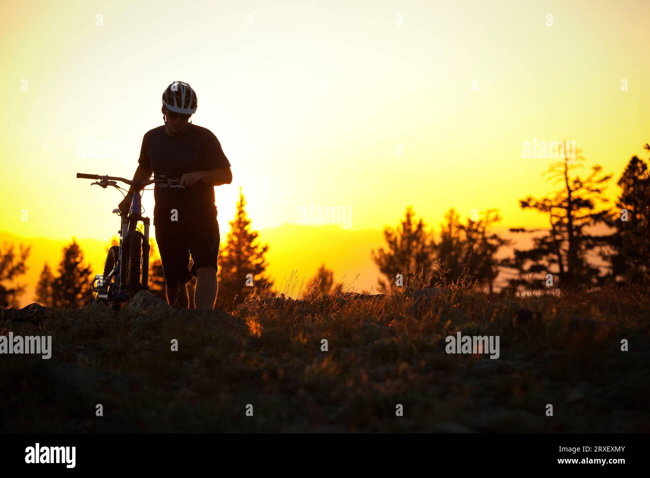 Man bike helmet not bicycle hi-res stock photography and images - Alamy