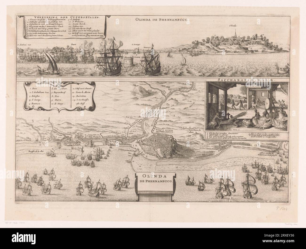 Map and view of Olinda Olinda De Phernambuco Stock Photo - Alamy