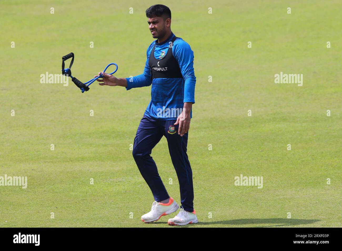 Mehedi Hasan Miraz during the Bangladeshi cricketers attend practice ...