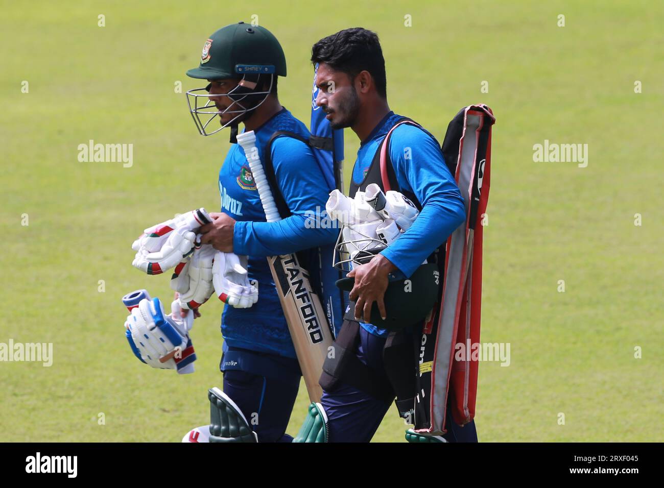 Zakir Hasan (L) and Tanzid Hasan Tamim (R) during the Bangladeshi ...