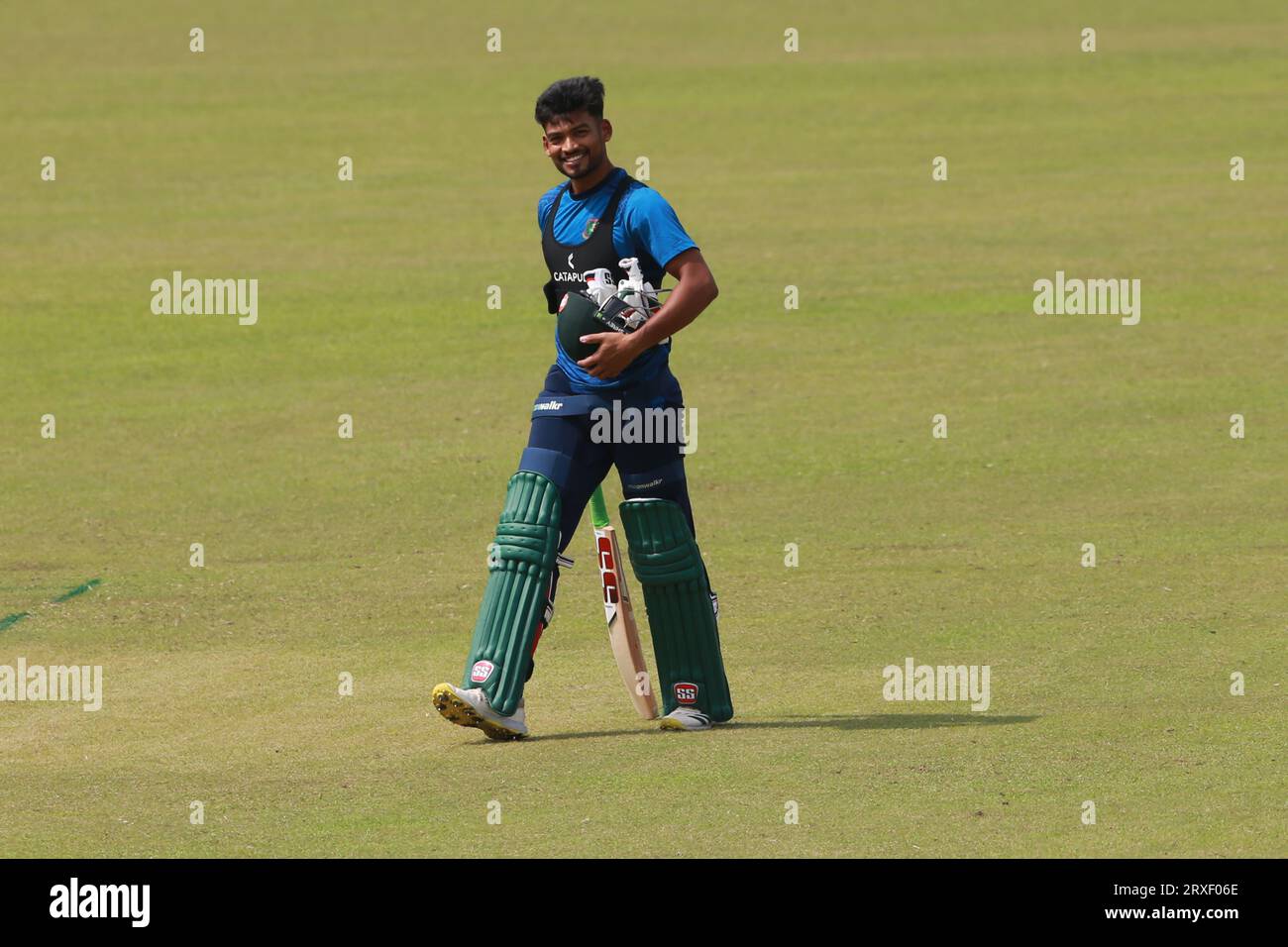 Nazmul Hasan Shanto during the Bangladeshi cricketers attend practice ...