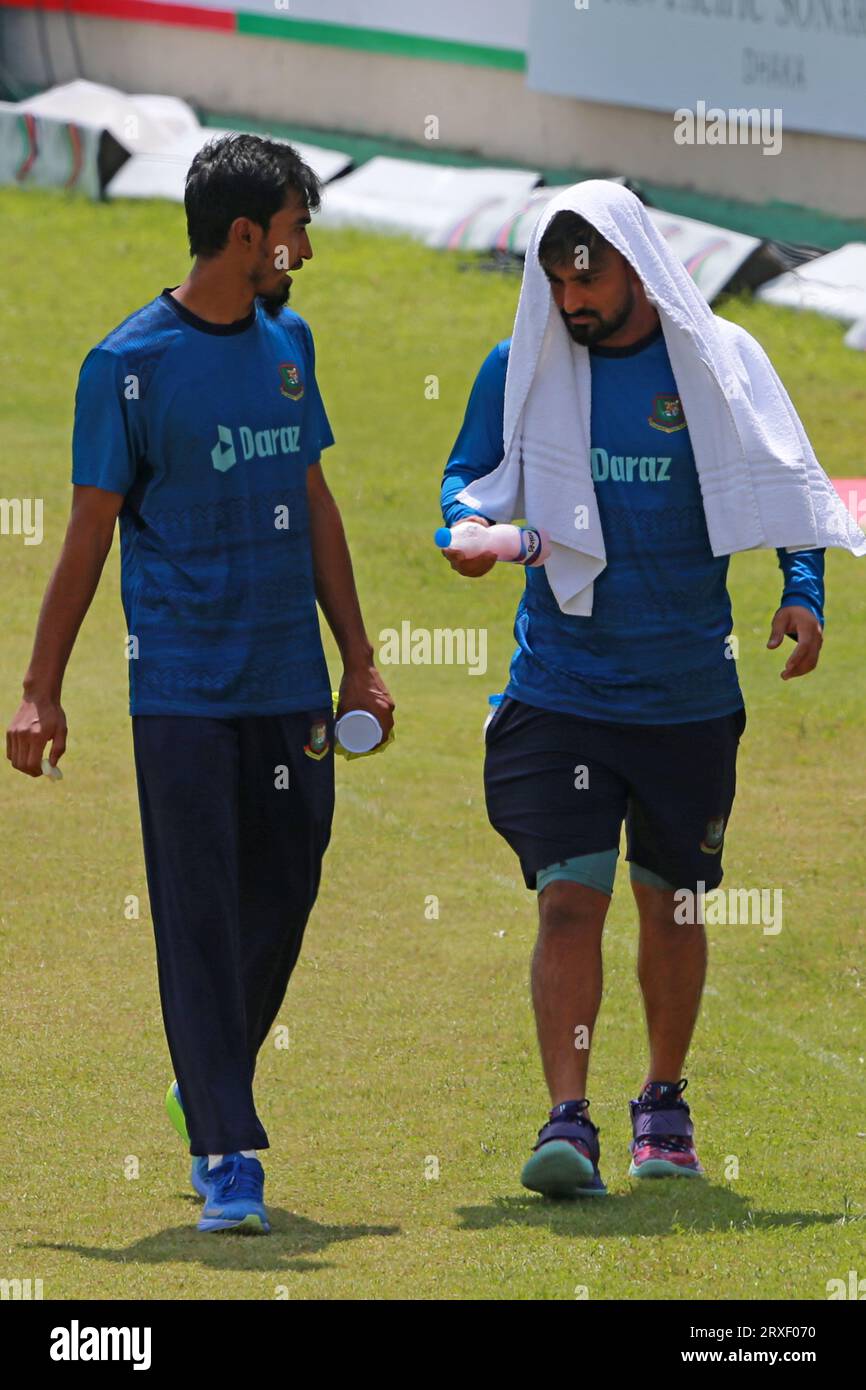 Liton Das and Tanzim Hasan Sakib during the Bangladeshi cricketers ...