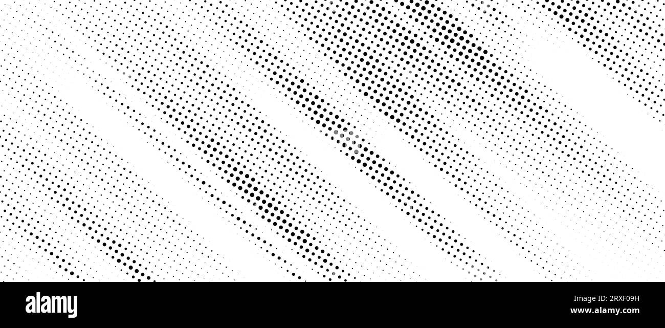 Halftone diagonal striped texture. Black and white dotted oblique faded ...