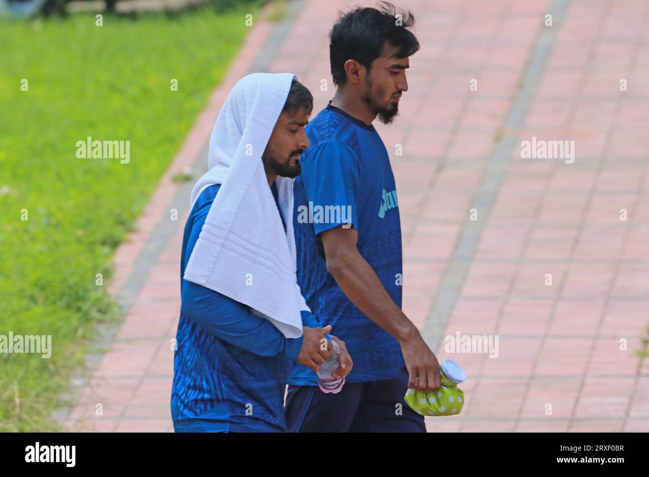 Liton Das and Tanzim Hasan Sakib during the Bangladeshi cricketers ...