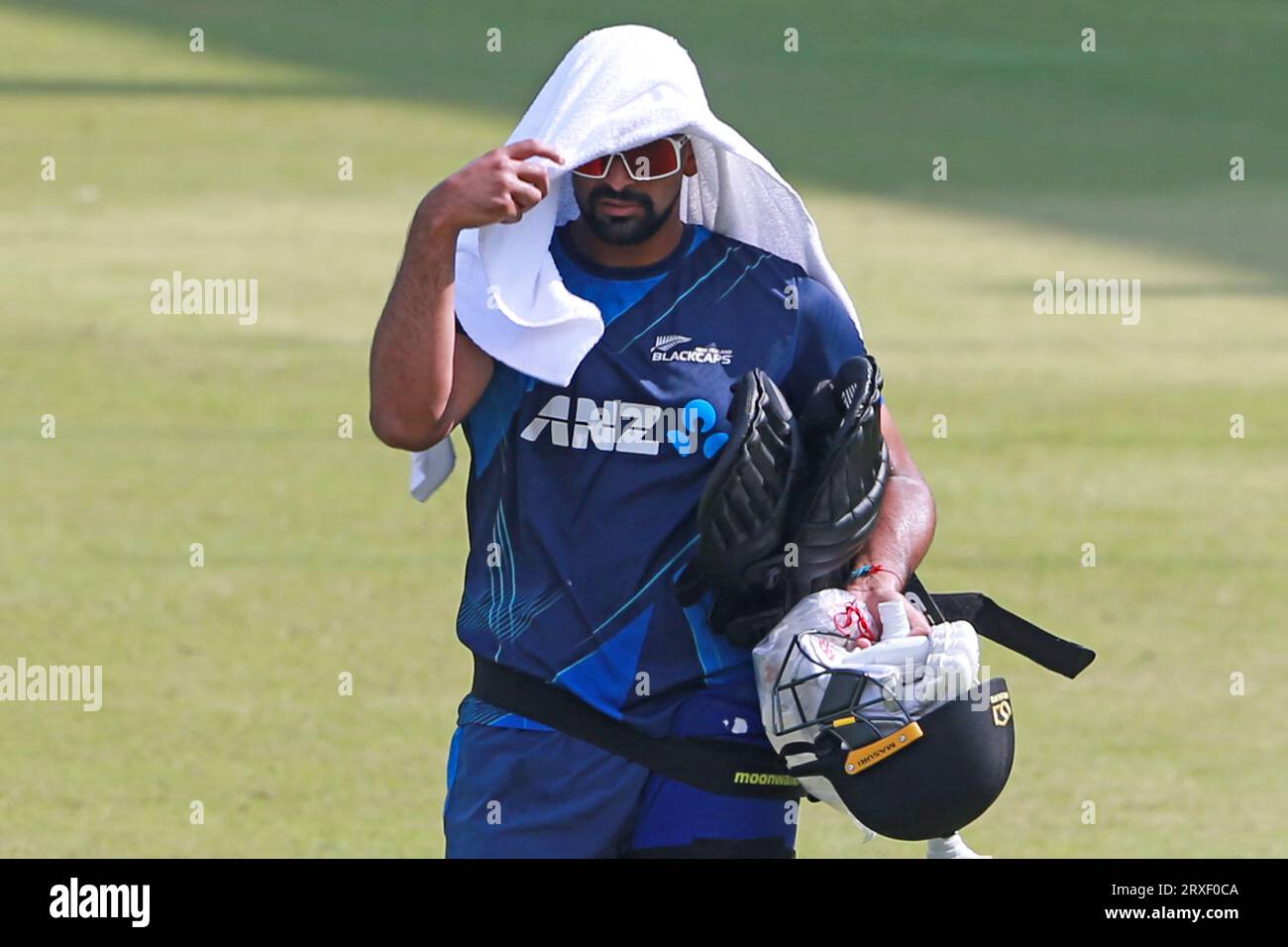 Ish Sodhi during the New Zealand cricketers attend practice session at ...