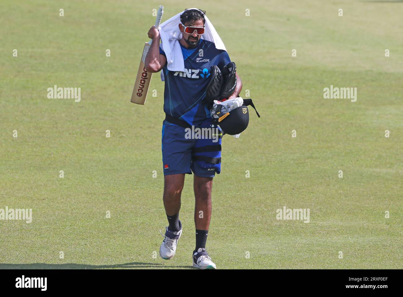 Ish Sodhi during the New Zealand cricketers attend practice session at ...