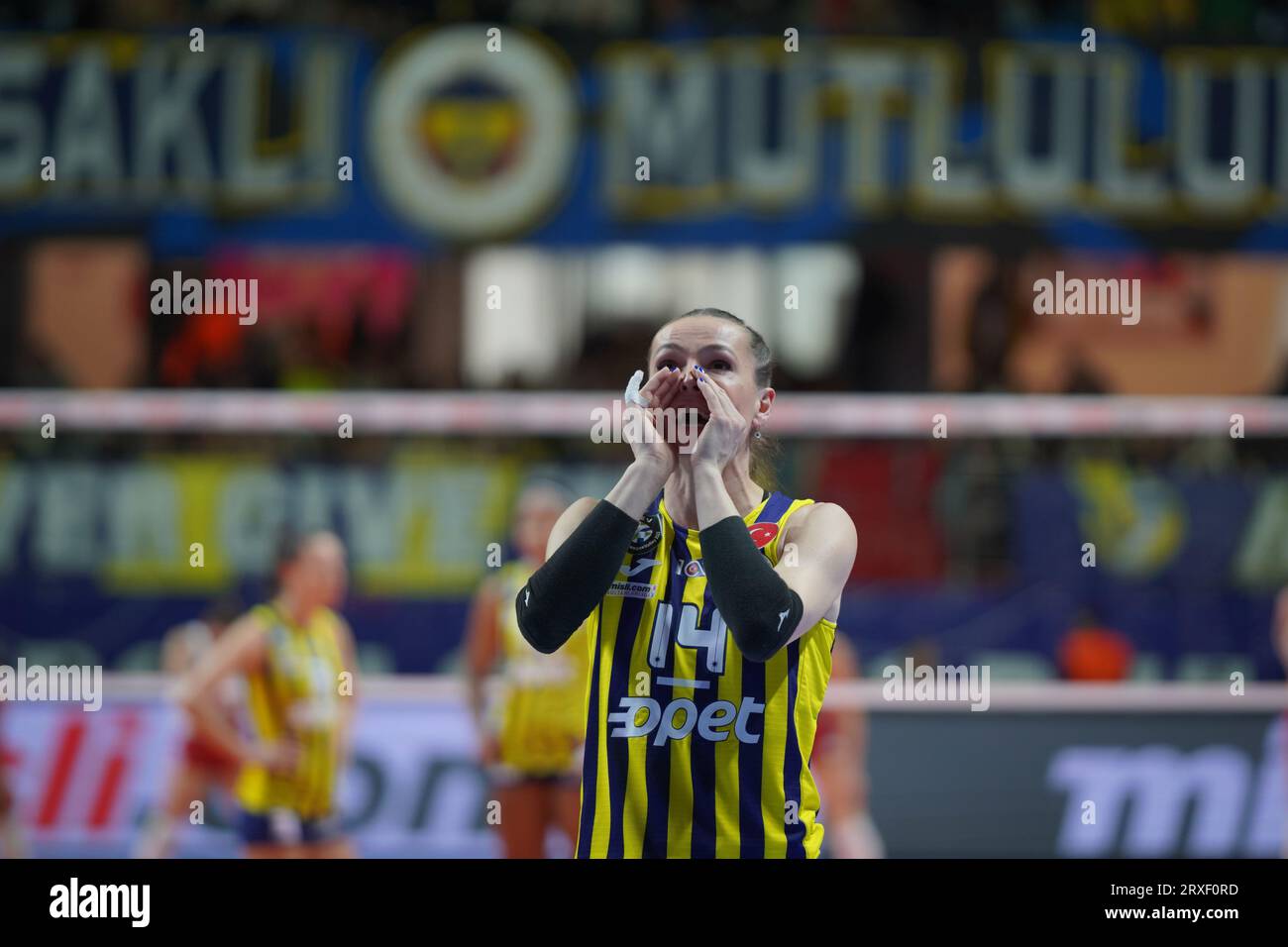 ISTANBUL, TURKIYE - MARCH 11, 2023: Eda Erdem Dundar in Fenerbahce Opet ...