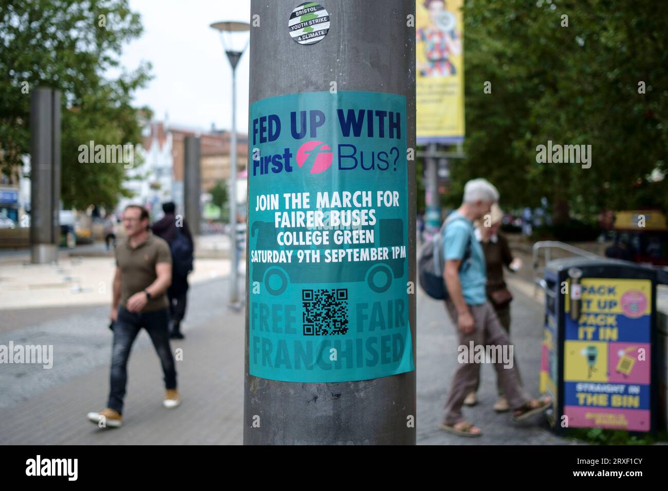 Sign protesting against the quality of Bristol Buses. First Bus Stock ...