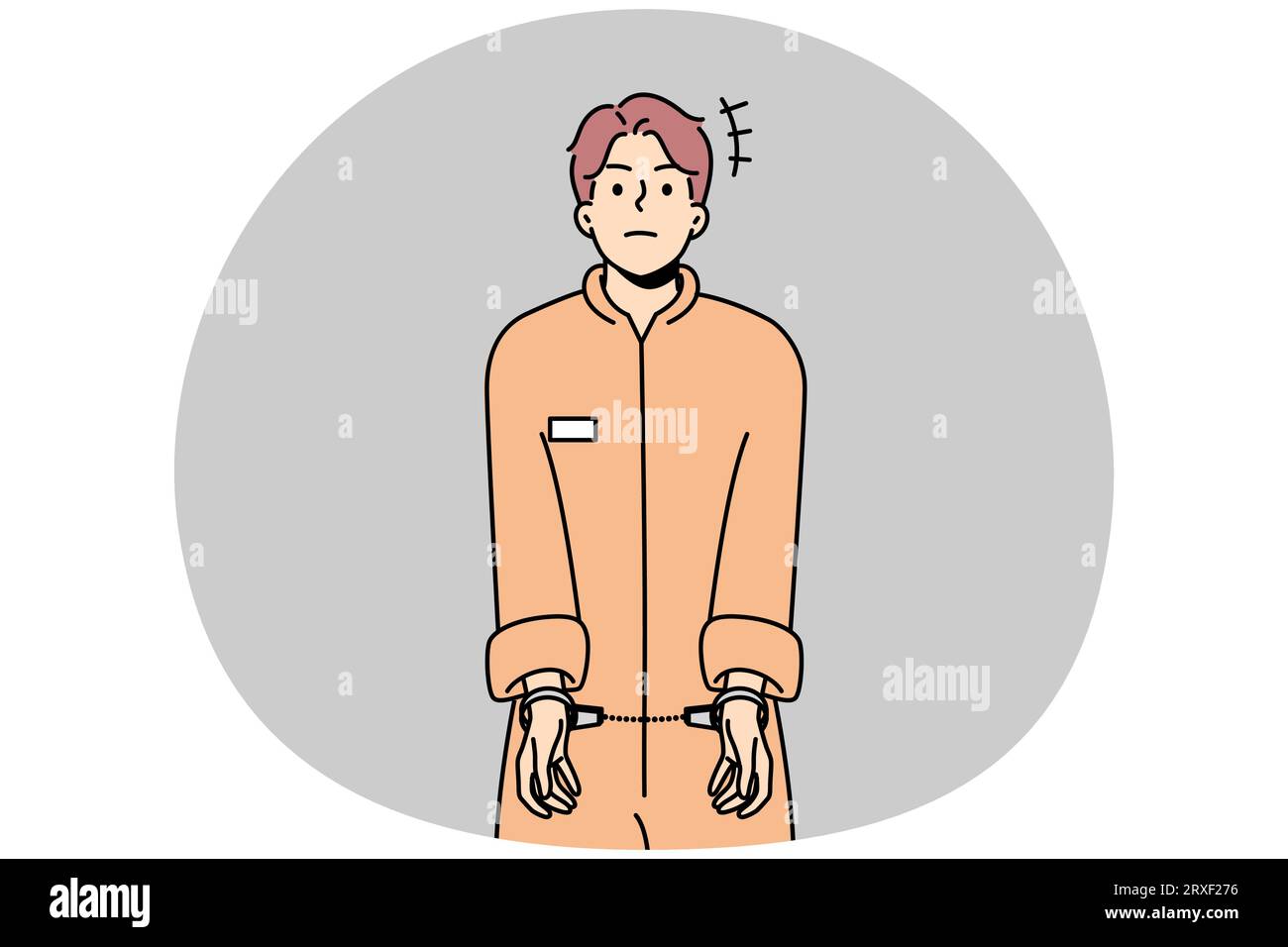 Cartoon prisoner in prison uniform hi-res stock photography and images ...