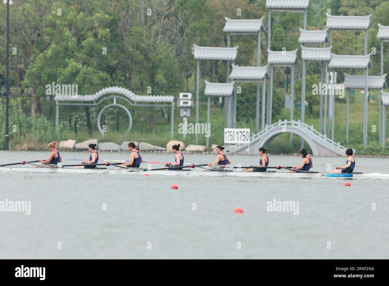 Hangzhou, China. 25th Sep, 2023. Japan team group Rowing : Women's ...