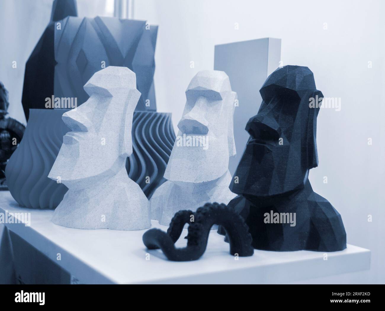 Art objects printed on 3D printer. Model printed on 3D printer from ...