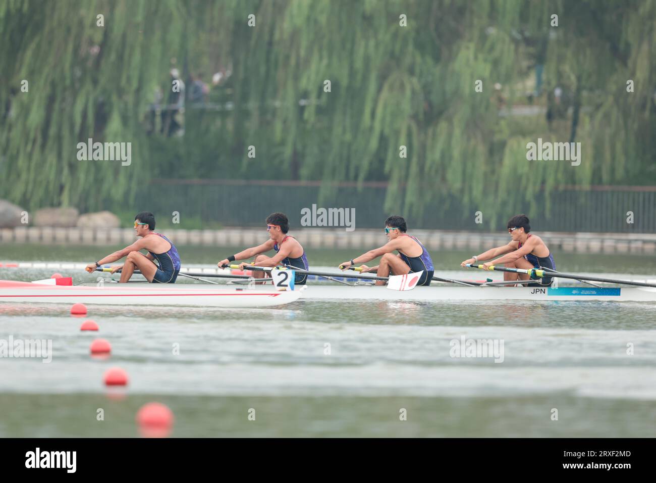 Hangzhou, China. 25th Sep, 2023. Japan team group Rowing : Men's Four ...