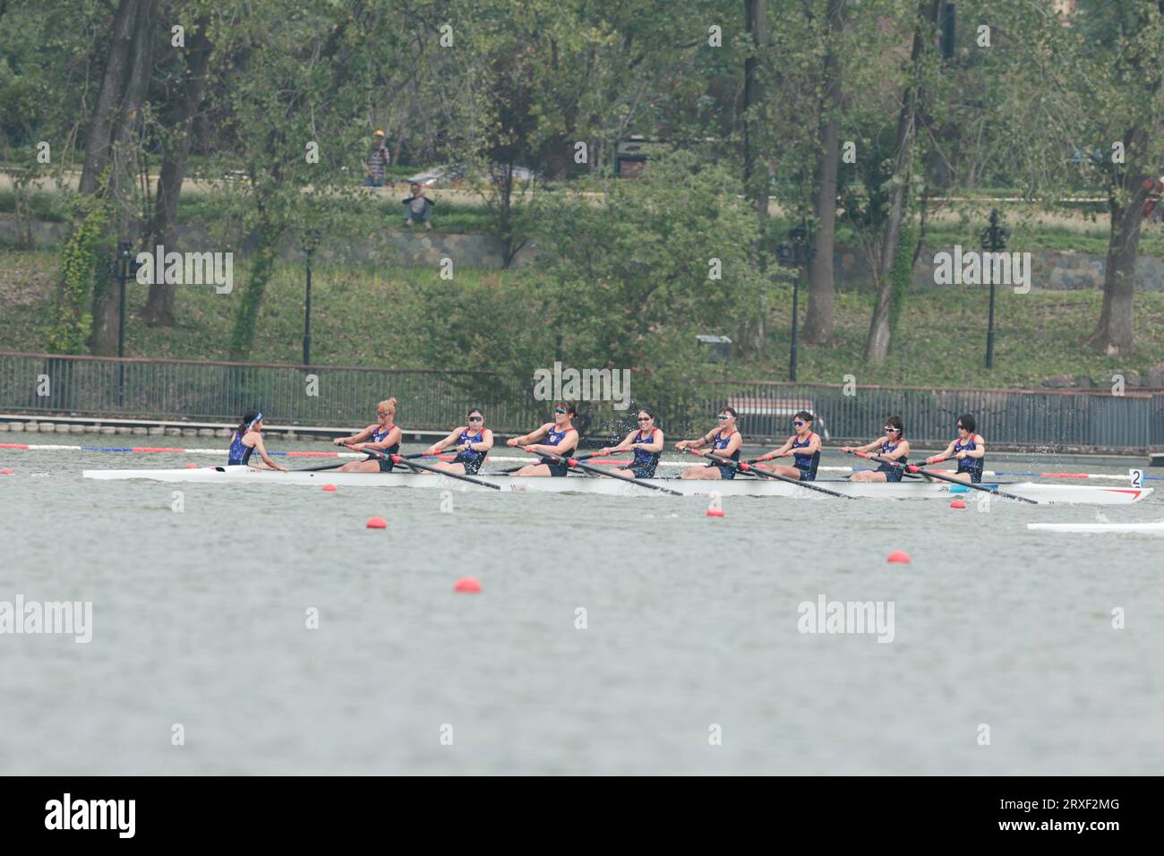 Hangzhou, China. 25th Sep, 2023. Japan team group Rowing : Women's ...