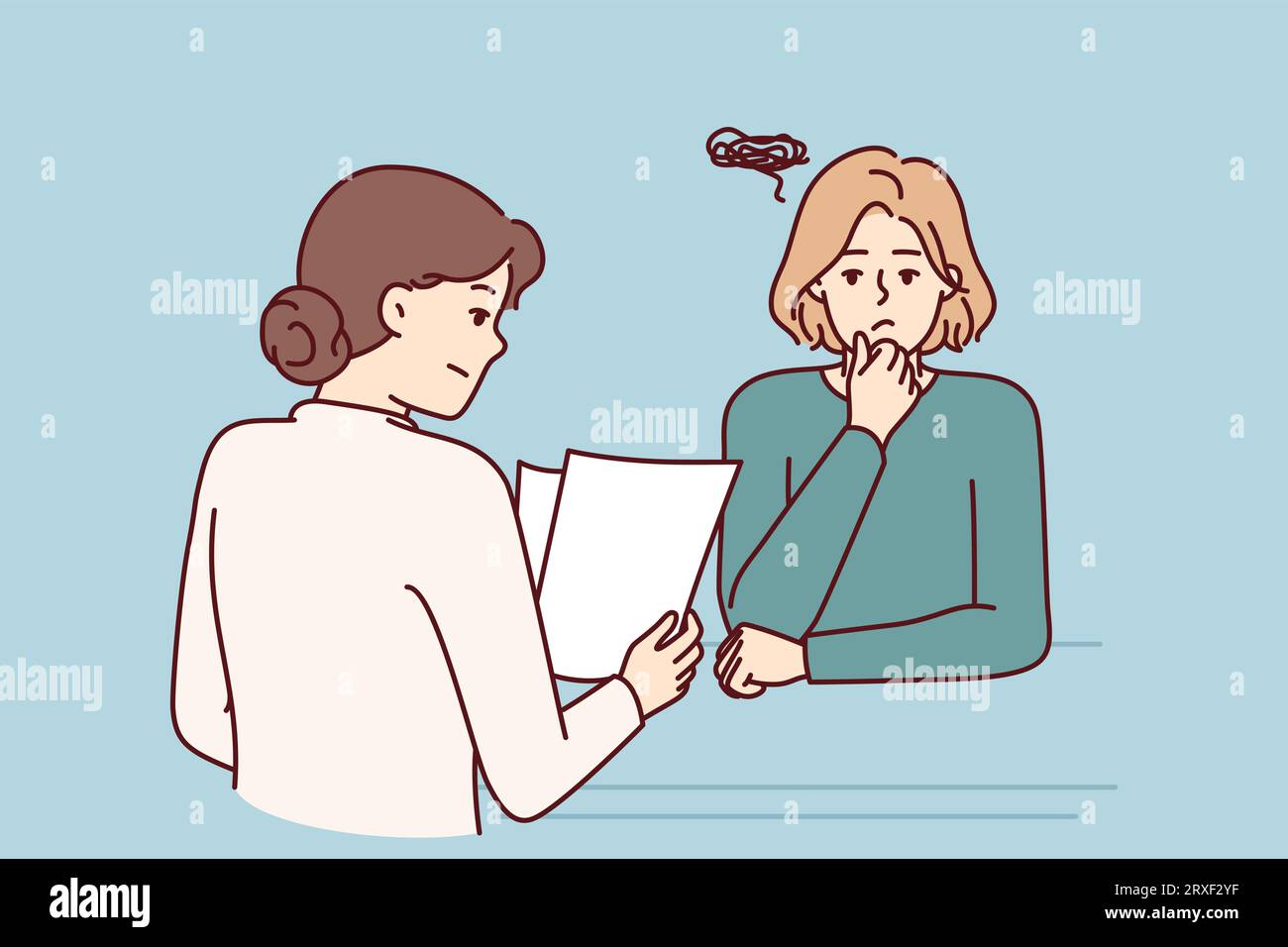 Job candidate nervous Stock Vector Images - Alamy