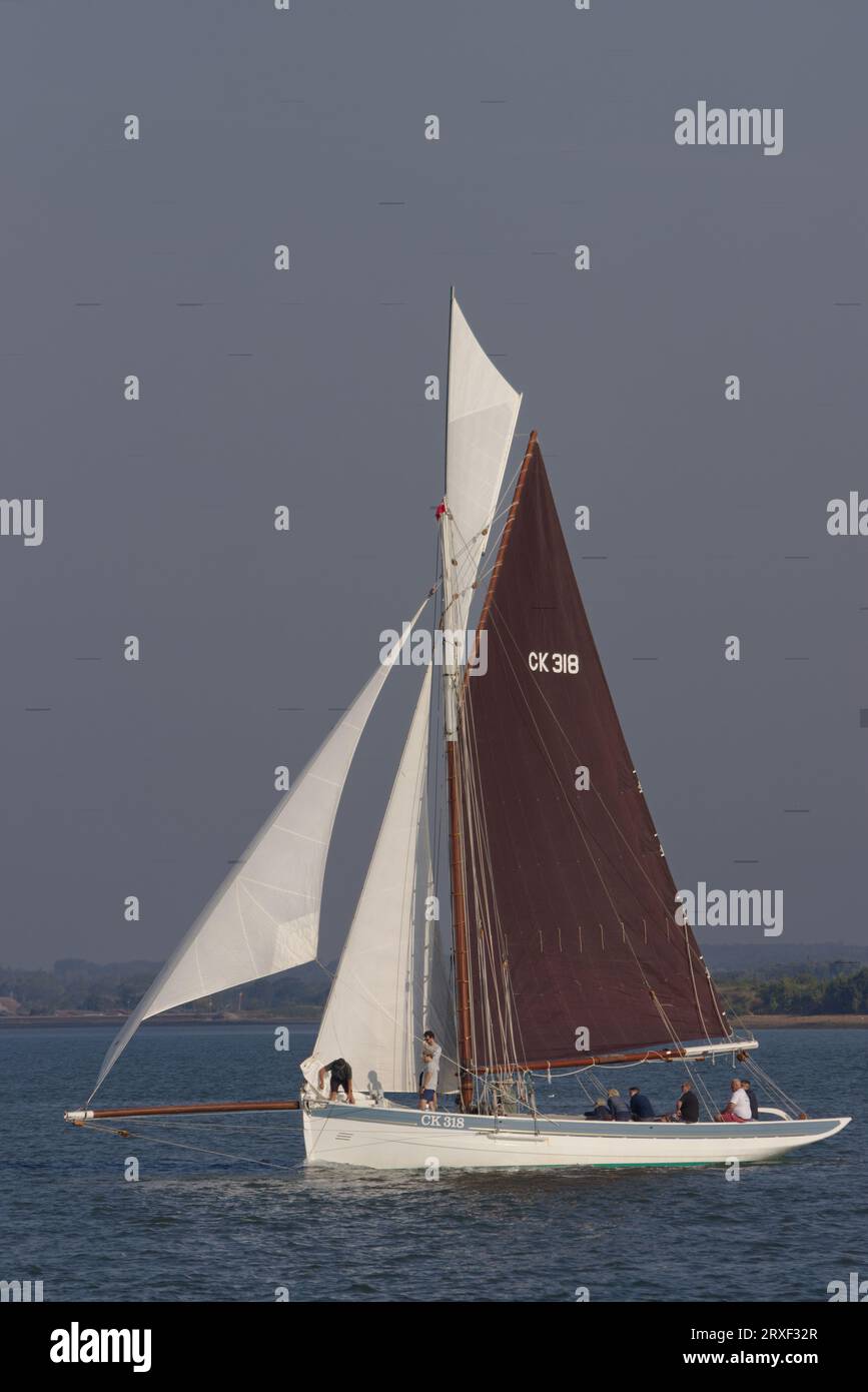 The Oyster smack Alberta CK318 in full sail, Blackwater match 2023 ...