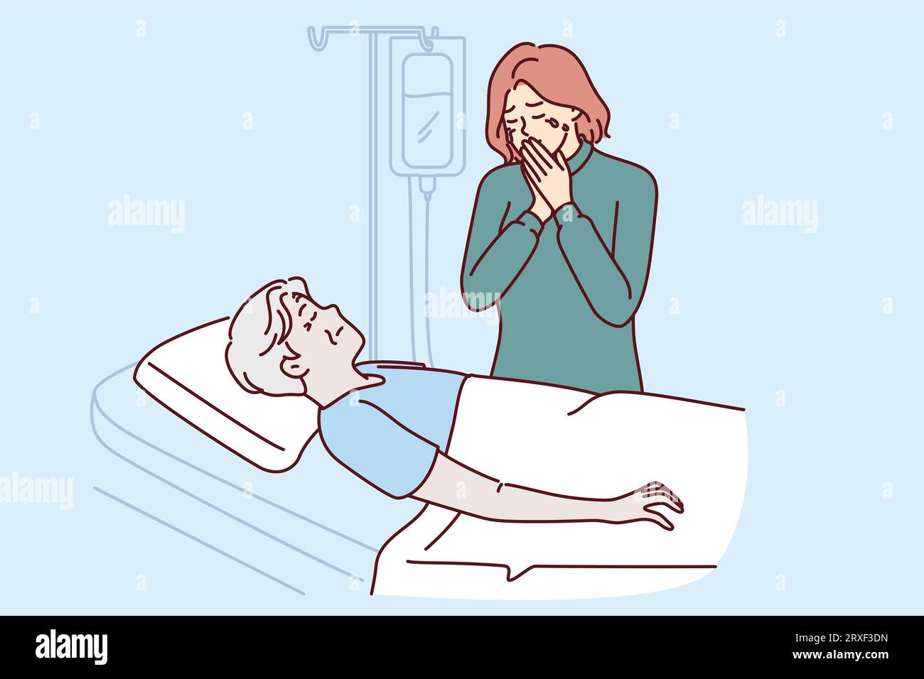 Mature woman worried daughter Stock Vector Images - Alamy