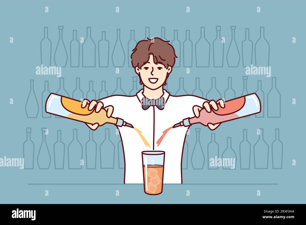 Cocktail spirits in bottles Stock Vector Images - Alamy