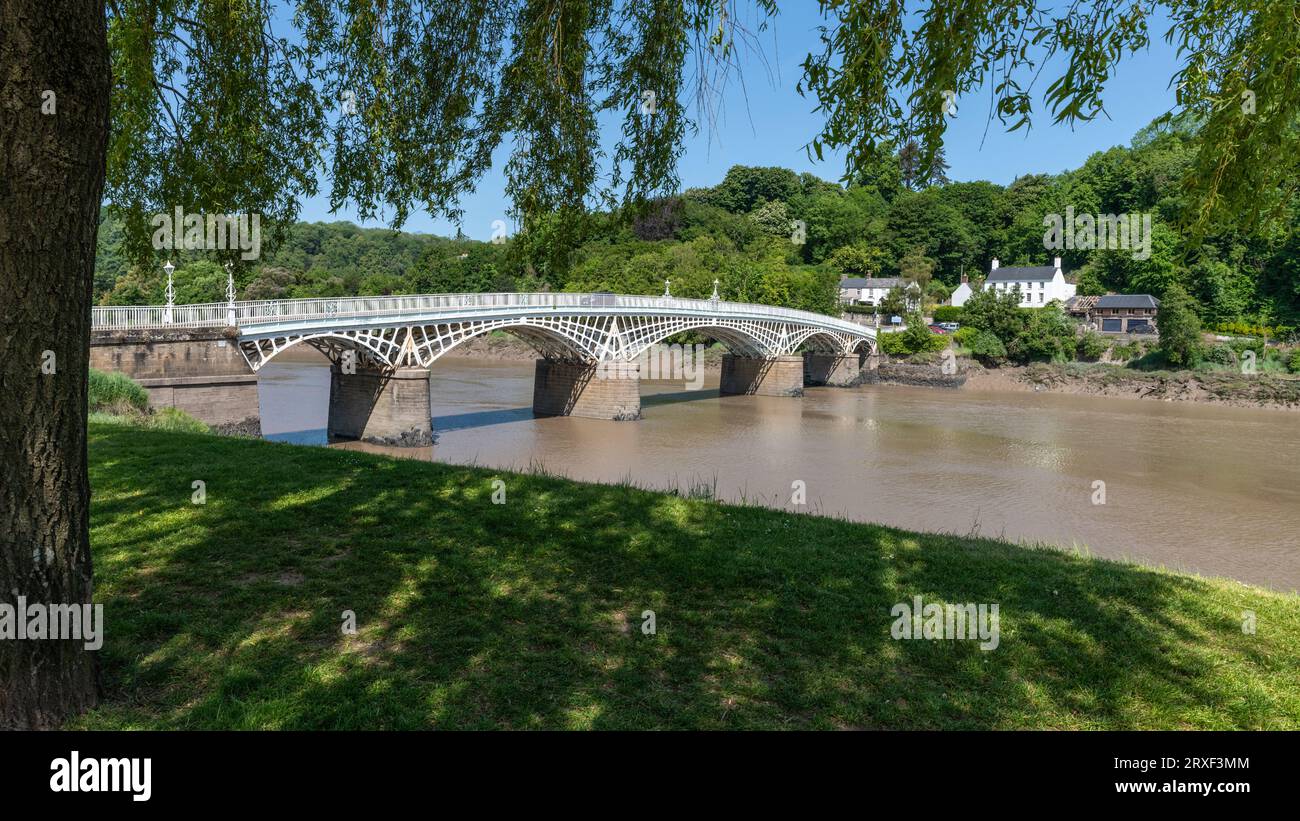 The Old Wye Bridge, Chepstow, Monmouthsire Stock Photo - Alamy