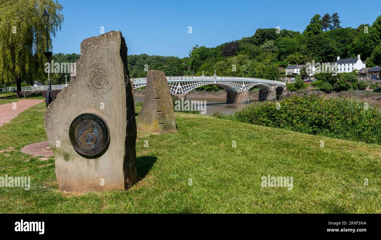 The Old Wye Bridge, Chepstow, Monmouthsire Stock Photo - Alamy