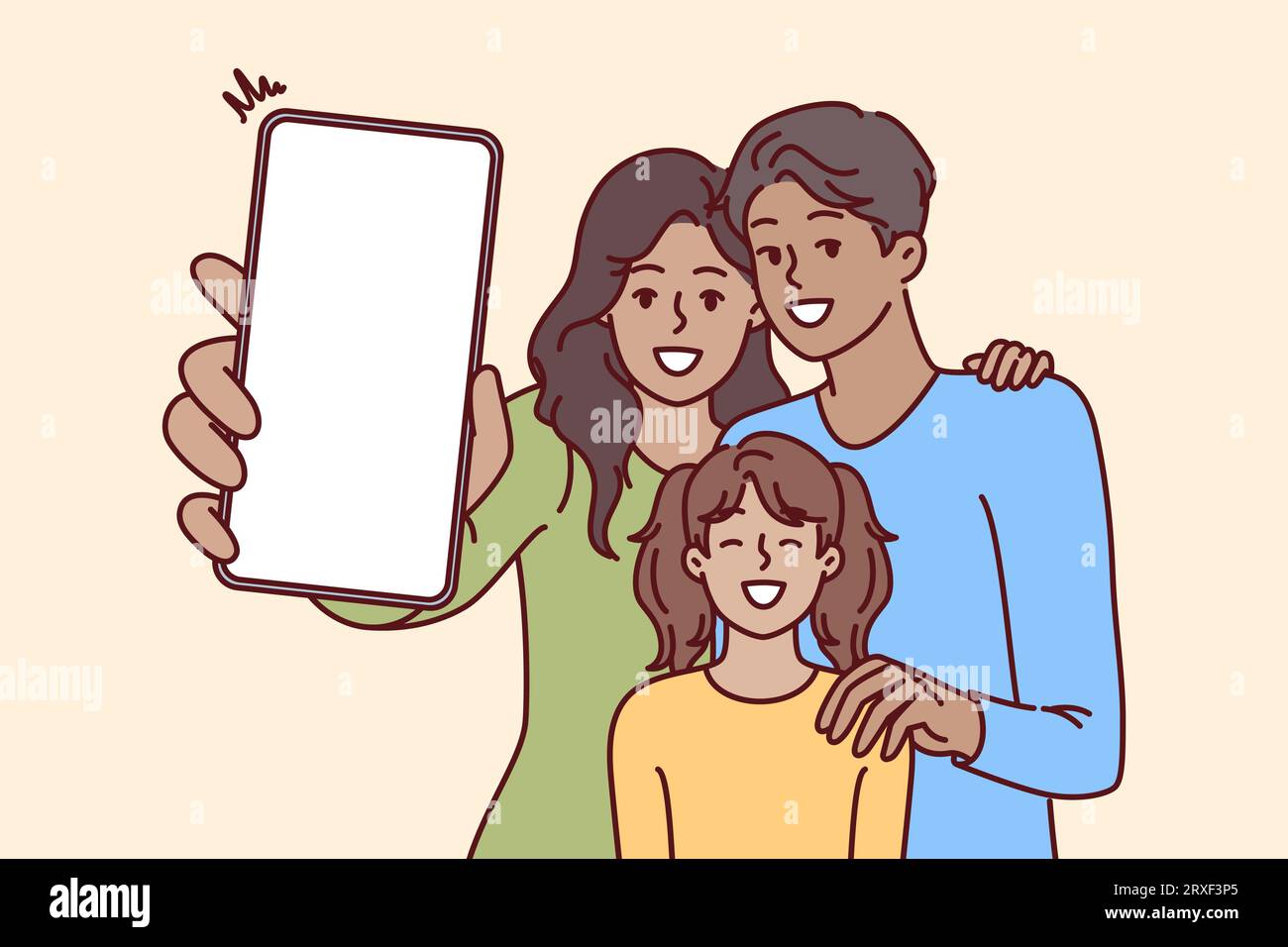 Laughing with phone Stock Vector Images - Alamy