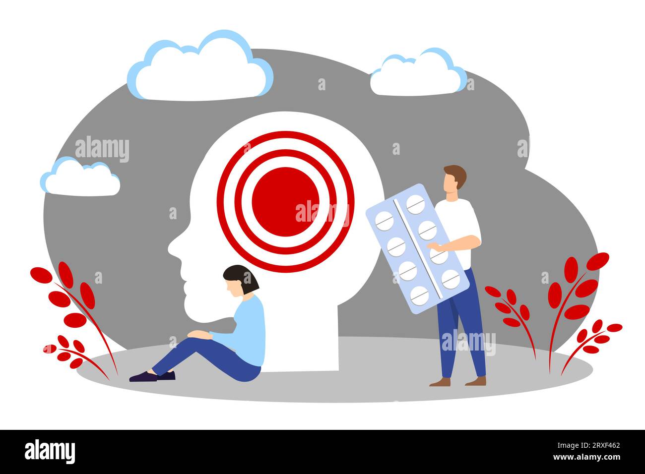 Feeling headache Cut Out Stock Images & Pictures - Alamy