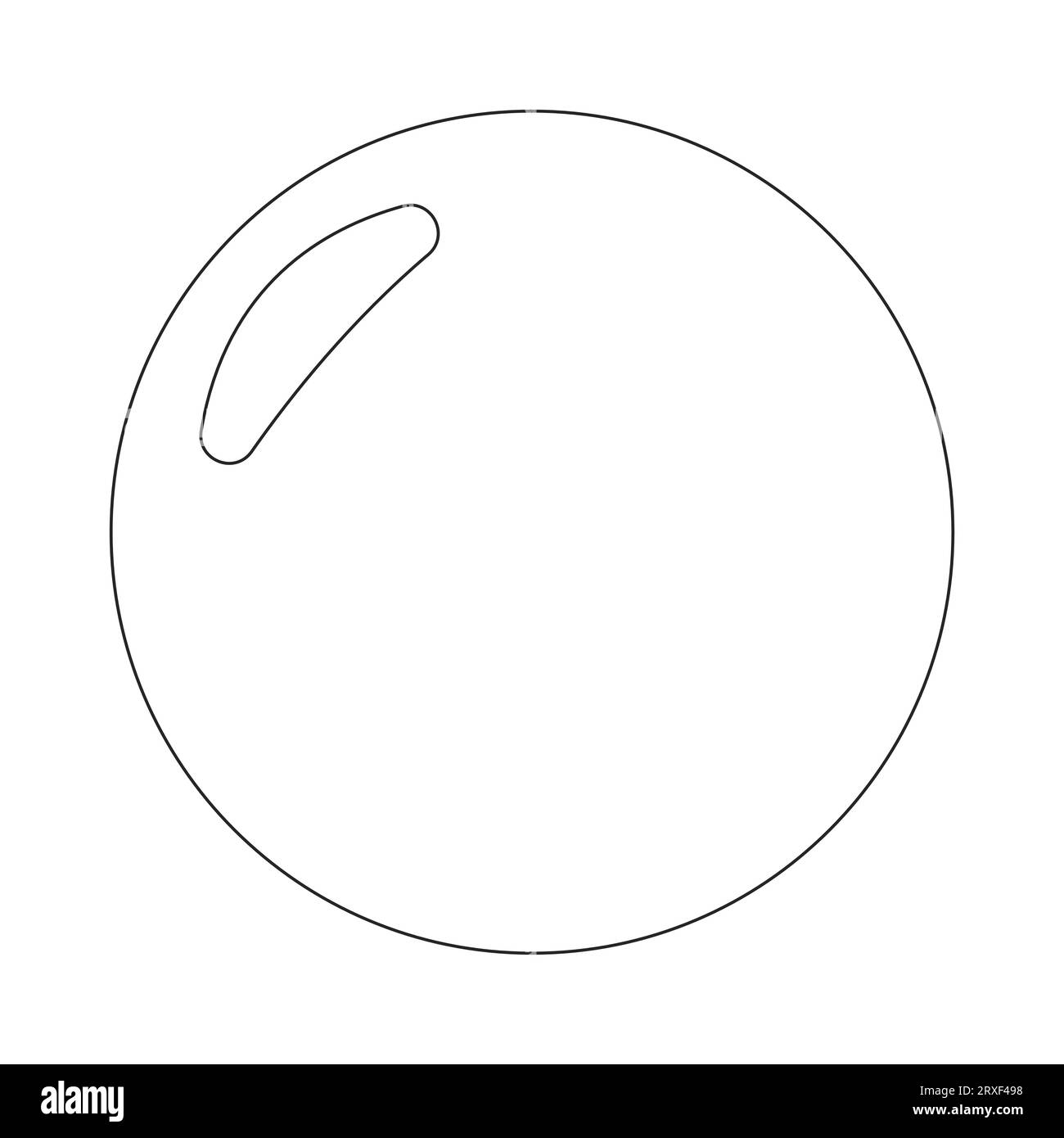 Gum Bubble Black And White 2d Line Cartoon Object Stock Vector Image