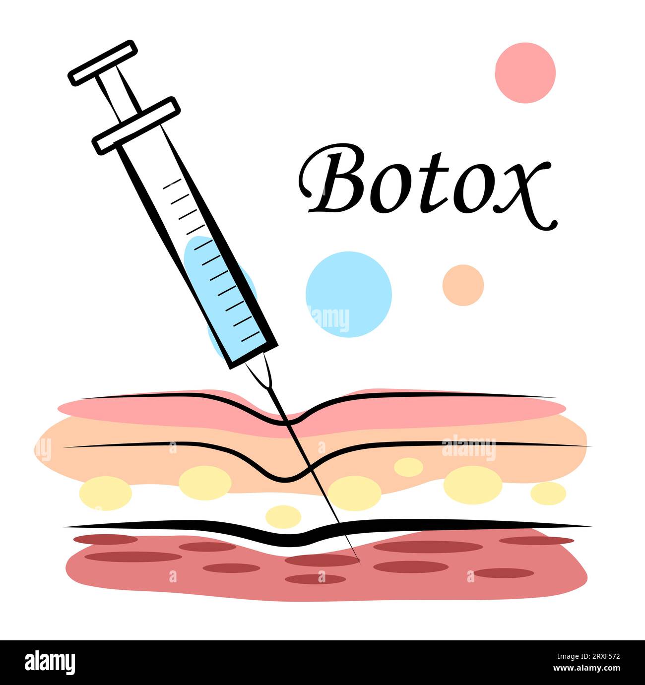 Botulinum toxin injections for rejuvenation Stock Vector Image & Art ...