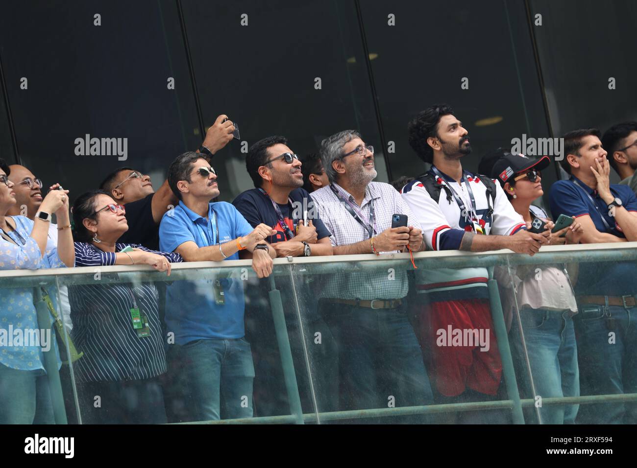 BUDDH, INDIA, 24. SEPTEMBER 2023: Fans , during the DORNA & FIM Moto GP ... BUDDH, INDIA, 24. SEPTEMBER 2023: Fans , during the DORNA & FIM Moto GP ...