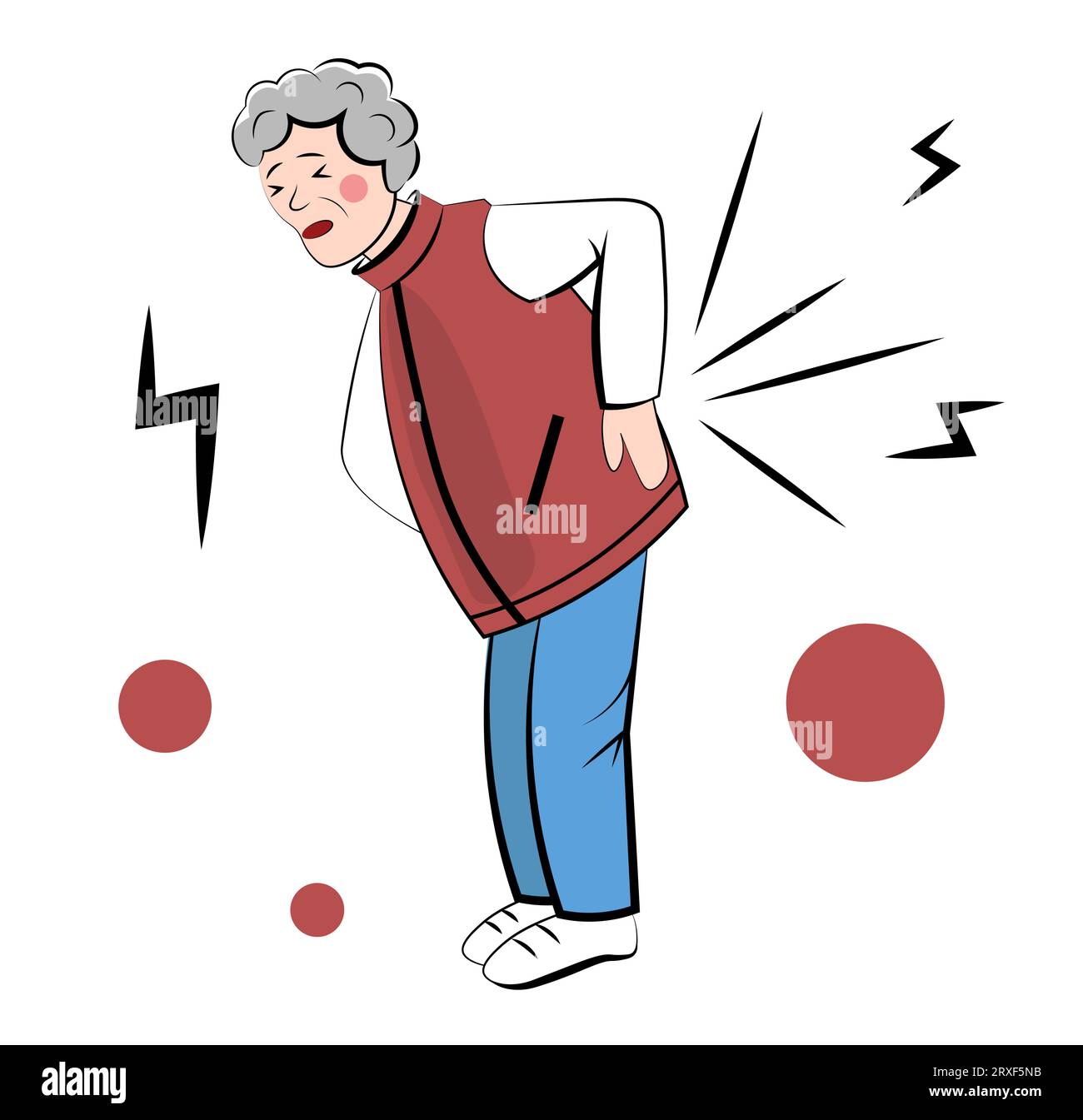 Back pain illustration Stock Vector Images - Alamy