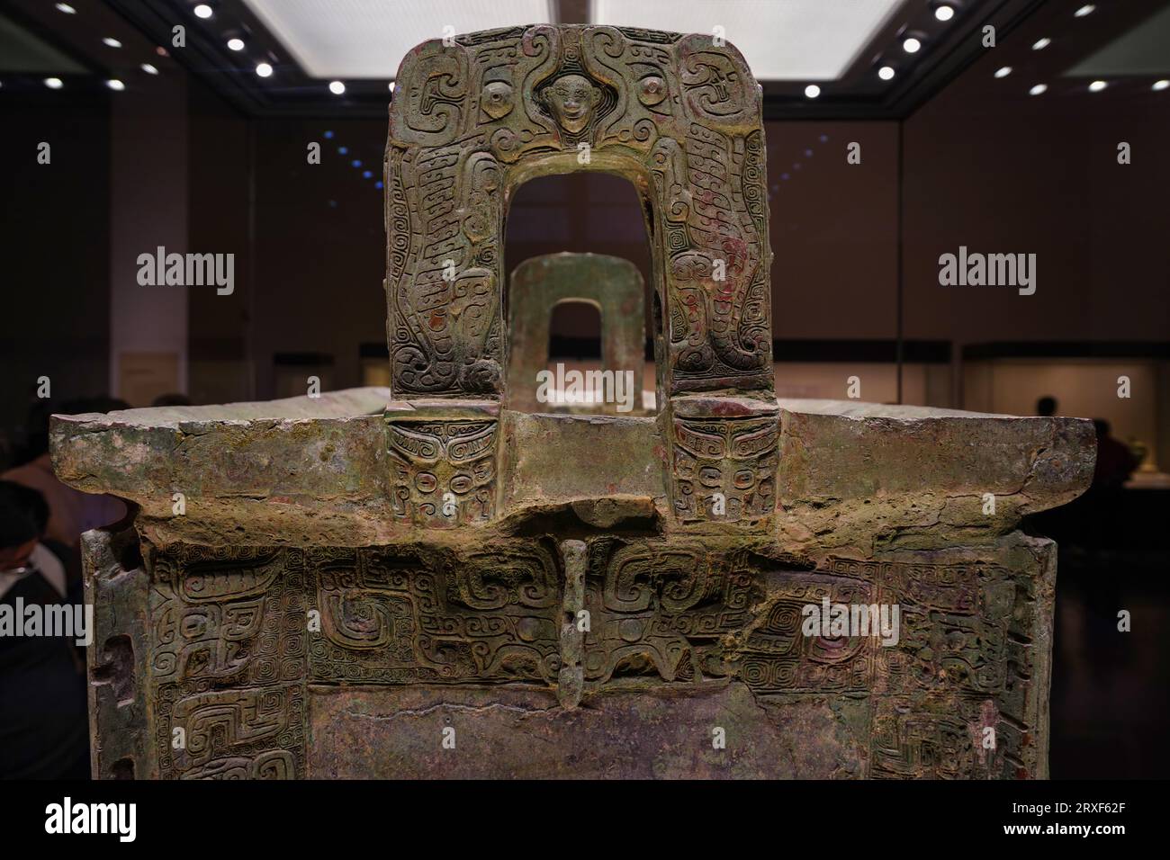 Beijing China, February 17, 2023: The bronze square tripod of "Houmu Wu ...