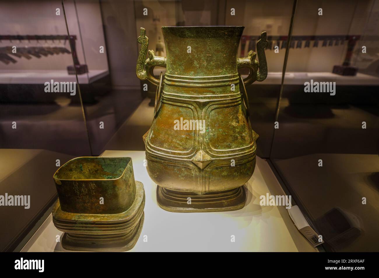 Beijing China, February 18, 2023: ancient chinese bronzes in the ...