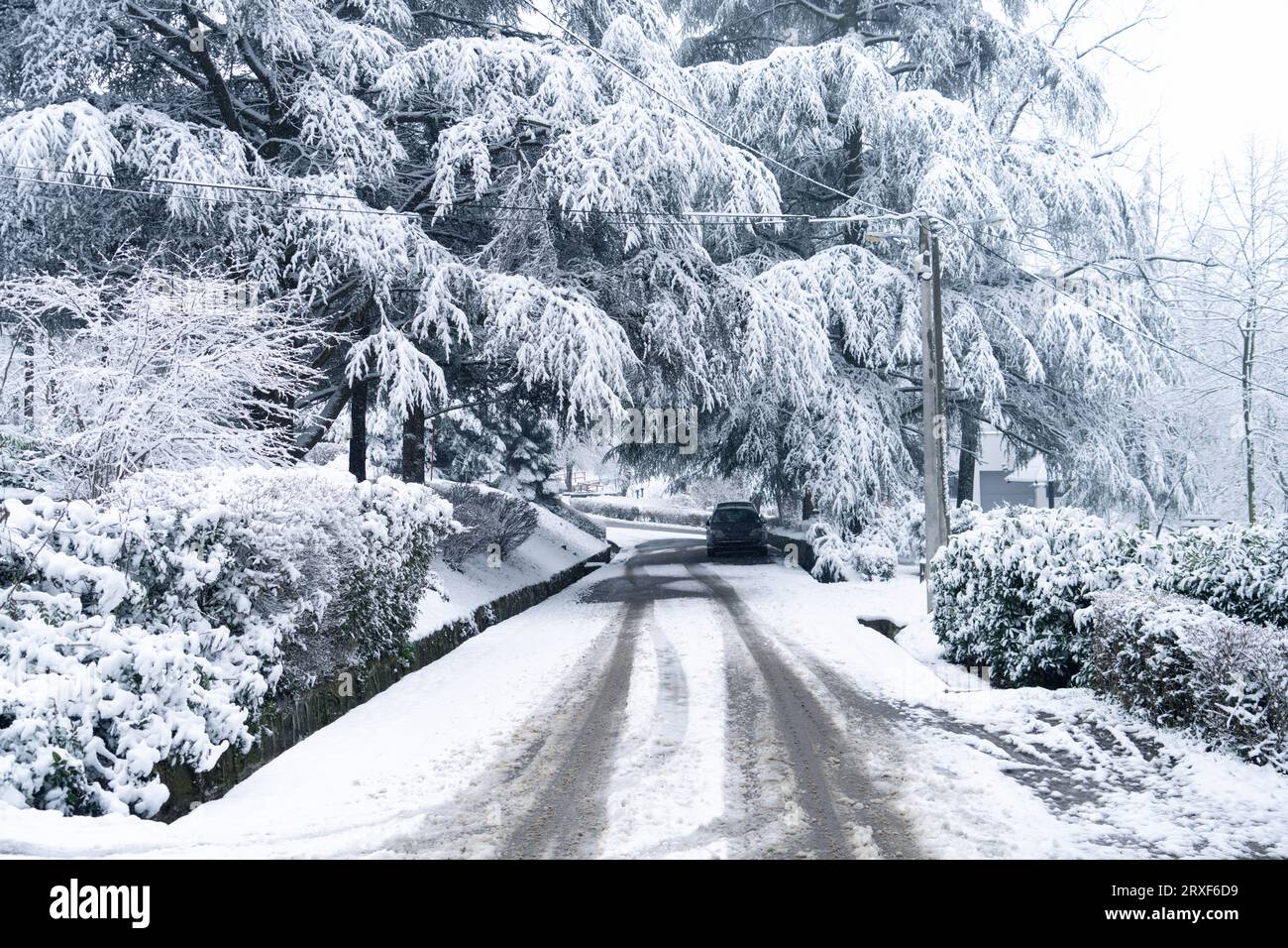 City street covered with snow hi-res stock photography and images - Alamy