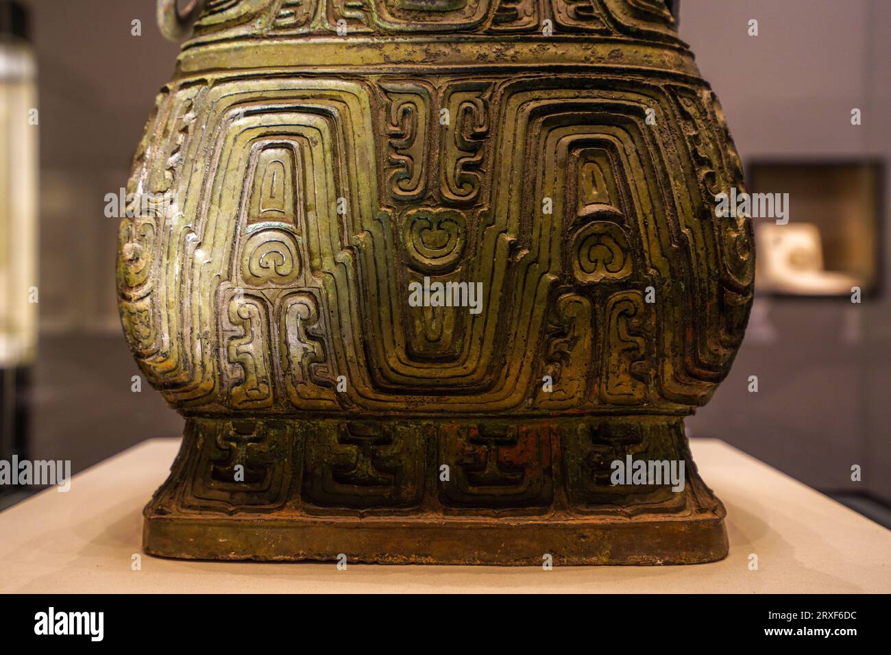 Beijing China, February 18, 2023: ancient chinese bronzes in the ...