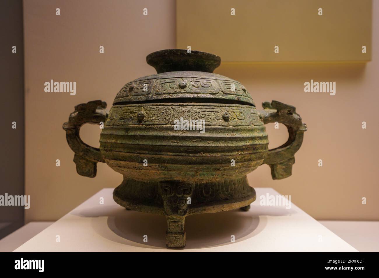 Beijing China, February 18, 2023: ancient chinese bronzes in the ...