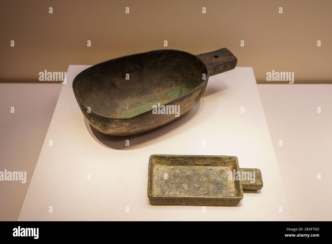 Beijing China, February 18, 2023: ancient chinese bronzes in the ...