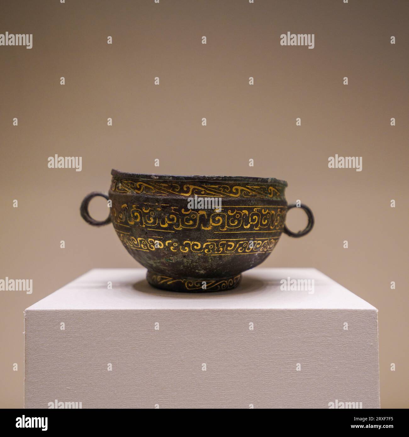 Beijing China, February 18, 2023: ancient chinese bronzes in the ...