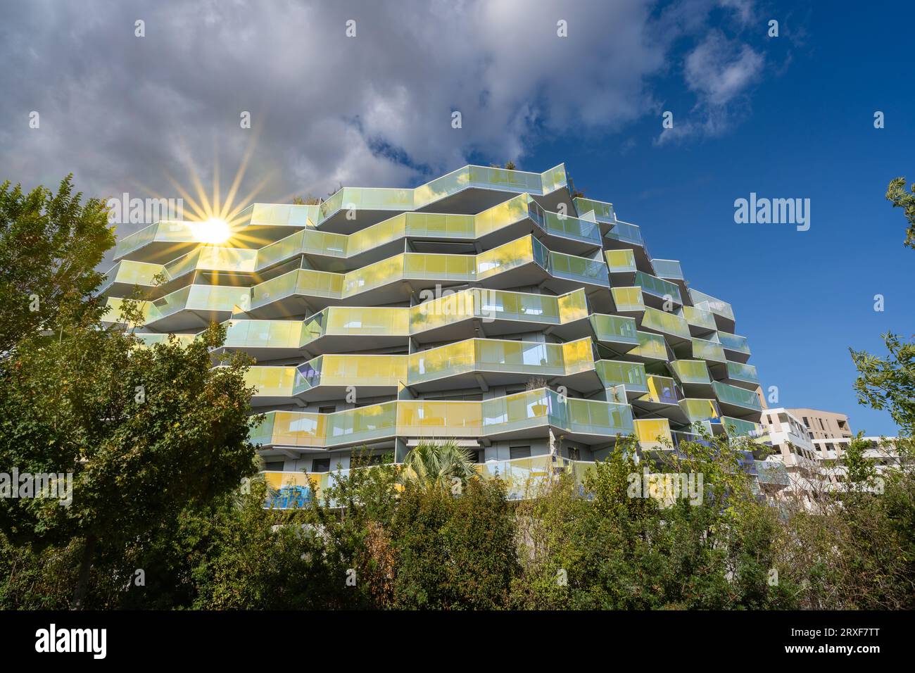 Montpellier, France - 09 23 2023 : Landscape view of contemporary ...