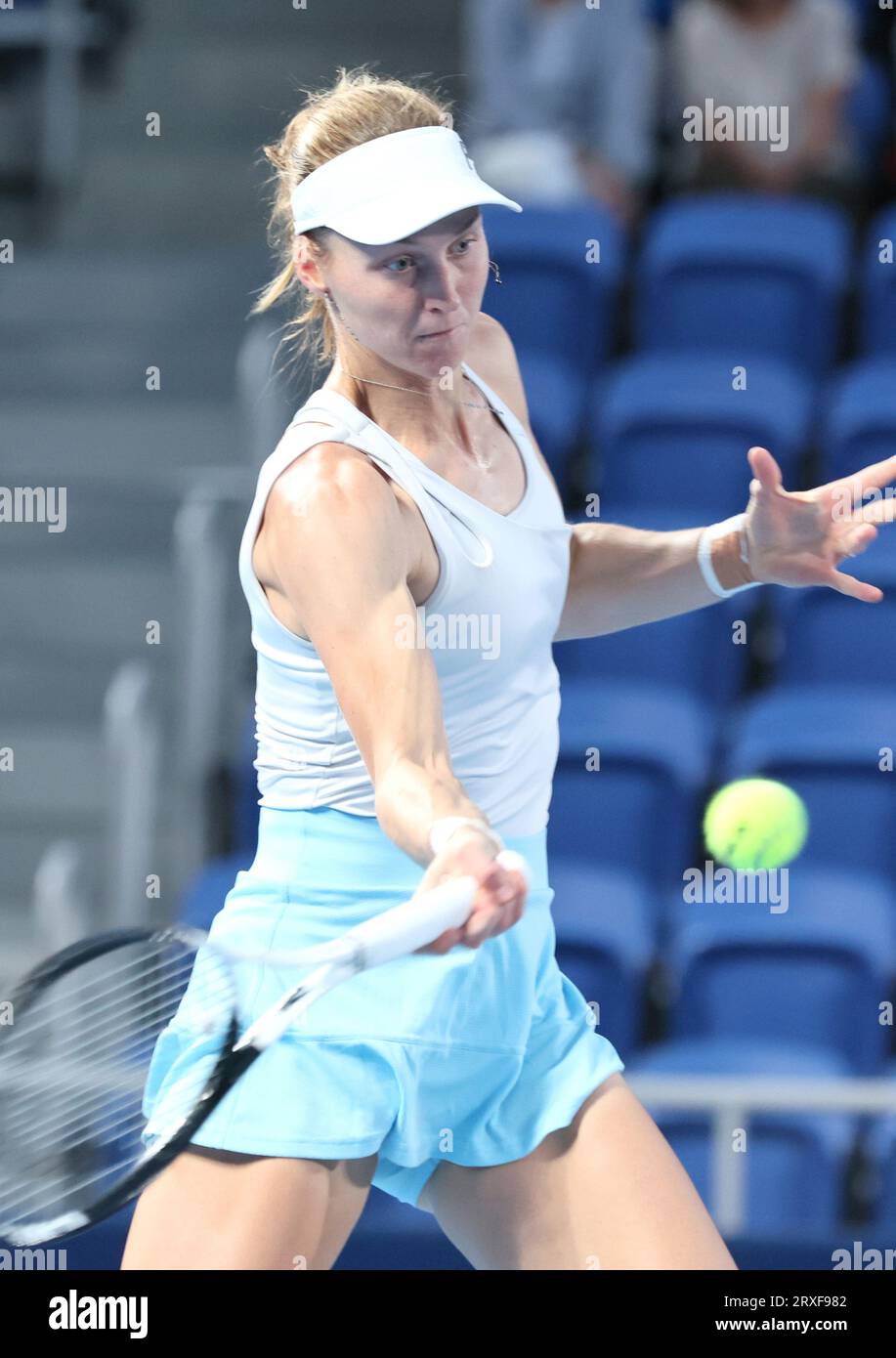 Tokyo, Japan. 25th Sep, 2023. Defending champion Liudmila Samsonova of ...