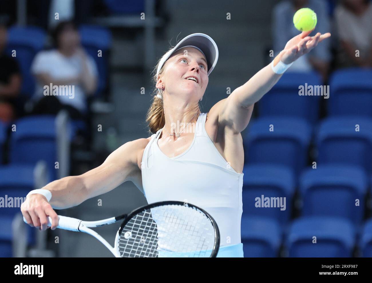Tokyo, Japan. 25th Sep, 2023. Defending champion Liudmila Samsonova of ...