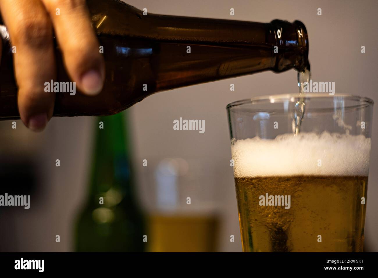 Pouring Beer In Glass, Backgrounds for advertisements and wallpapers in ...