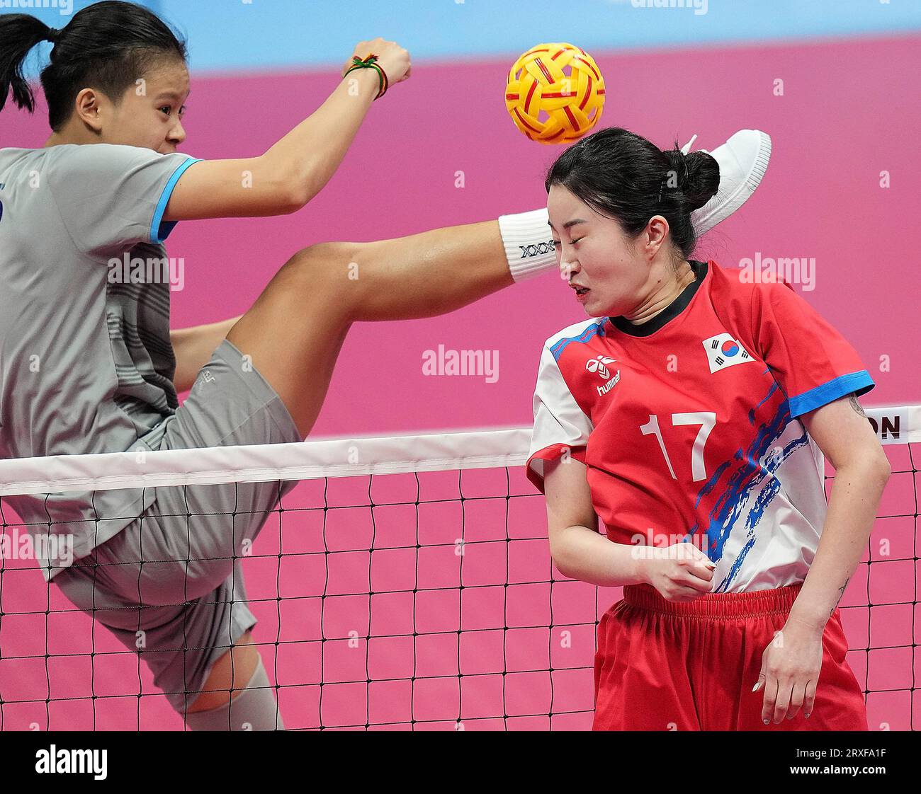 Jinhua, China's Zhejiang Province. 25th Sep, 2023. Jeon Gyumi of South ...