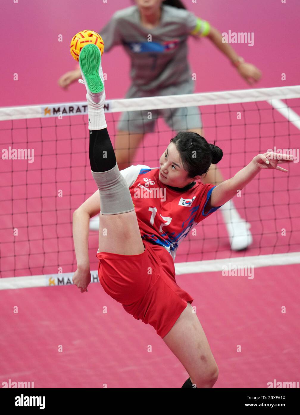 Jinhua, China's Zhejiang Province. 25th Sep, 2023. Jeon Gyumi of South ...