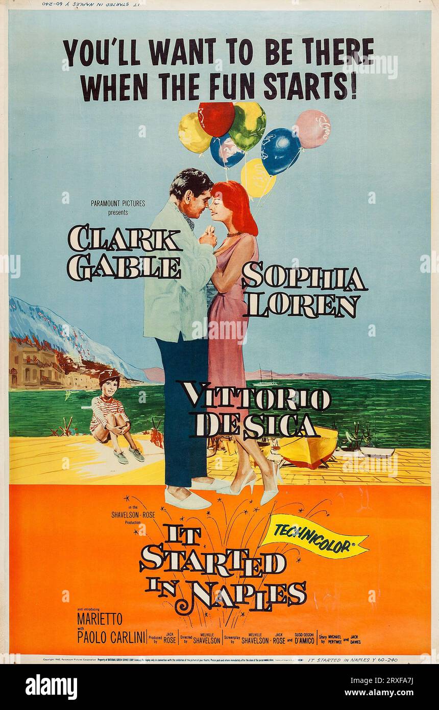 IT STARTED IN NAPLES (1960), directed by MELVILLE SHAVELSON. Credit ...